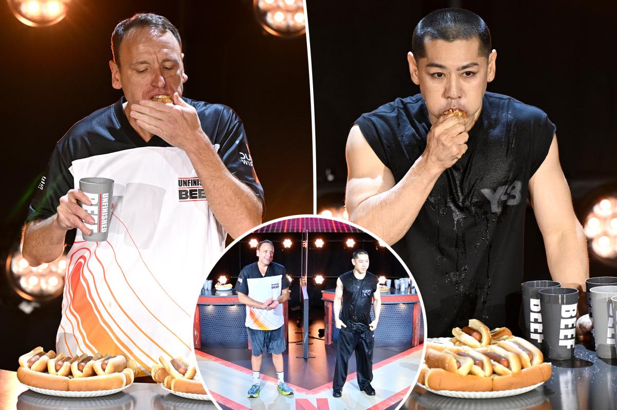 Joey Chestnut beats Kobayashi, sets new world record in Netflix Hot Dog ...